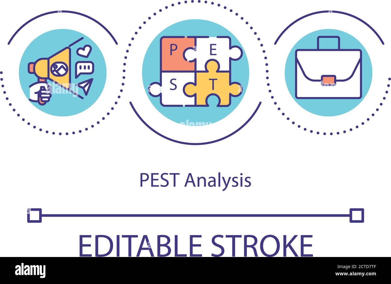 Political economic social technological analysis concept icon Stock Vector Image & Art - Alamy