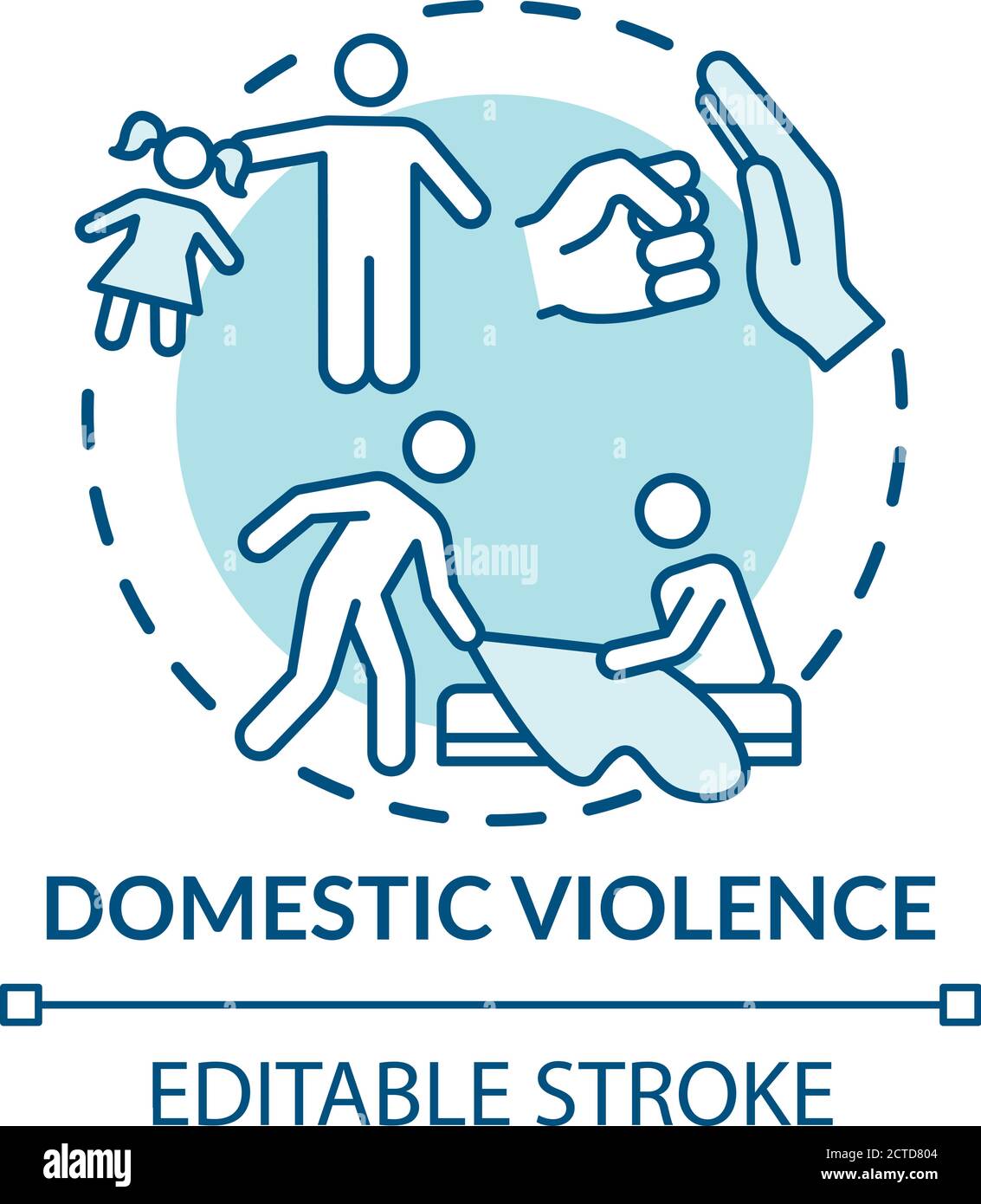 Domestic violence concept icon Stock Vector Image & Art - Alamy