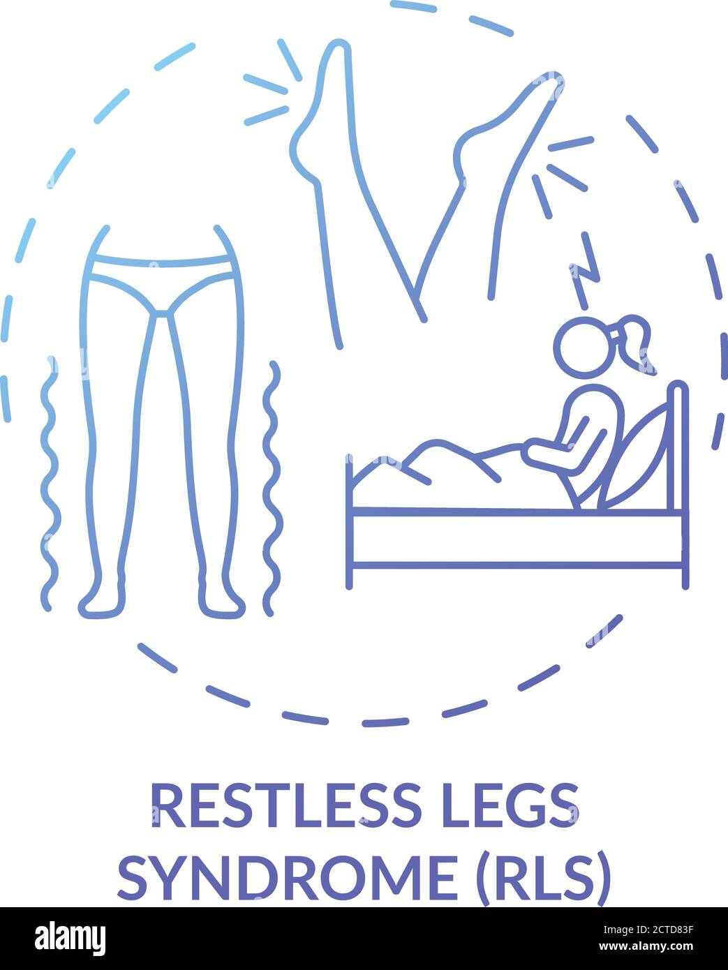 The restless legs syndrome Stock Vector Images - Alamy