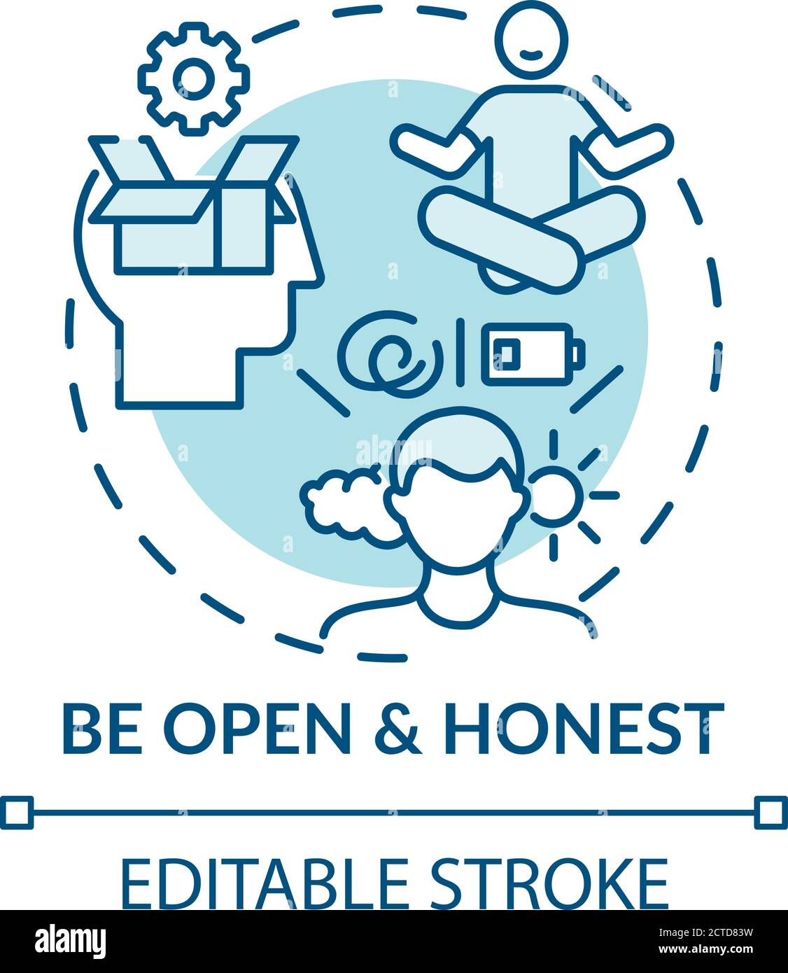 Be open and honest concept icon Stock Vector Image & Art - Alamy