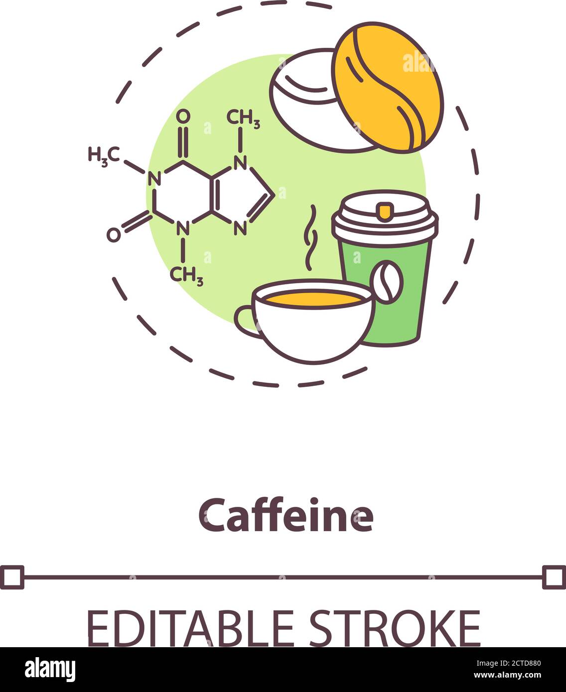 Caffeine concept icon Stock Vector Image & Art - Alamy