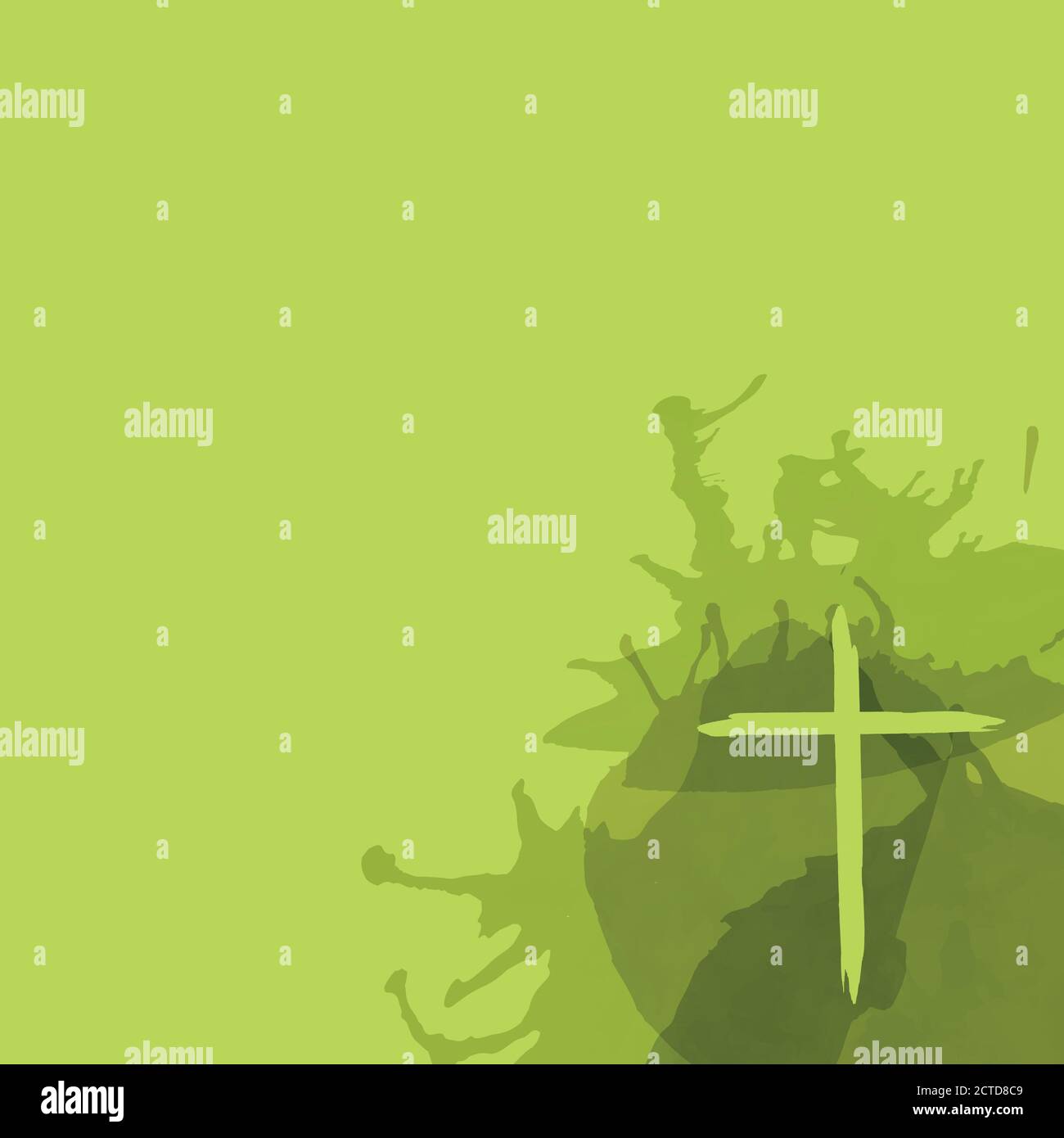 Watercolor landscape cross Stock Vector Images - Alamy