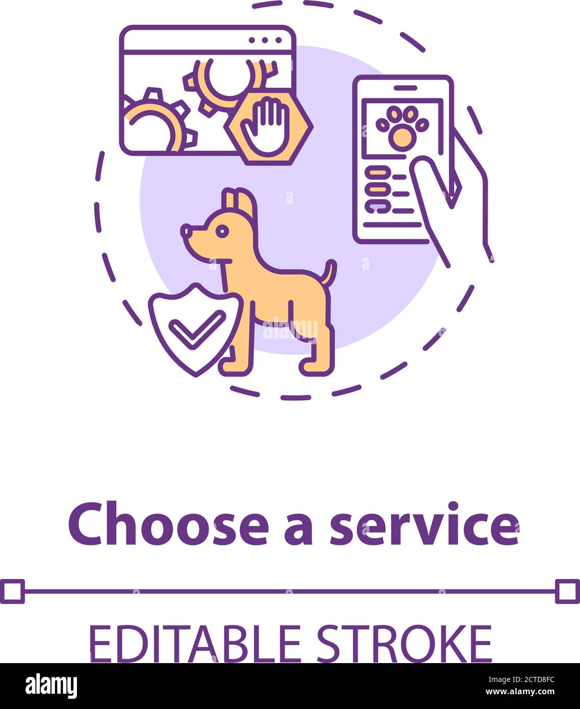 Choose a service concept icon Stock Vector Image & Art - Alamy
