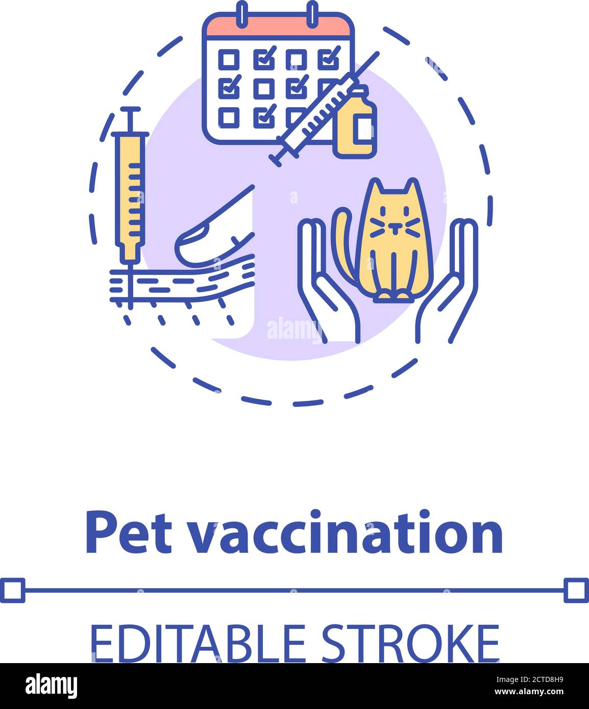 Pet vaccination concept icon Stock Vector Image & Art - Alamy