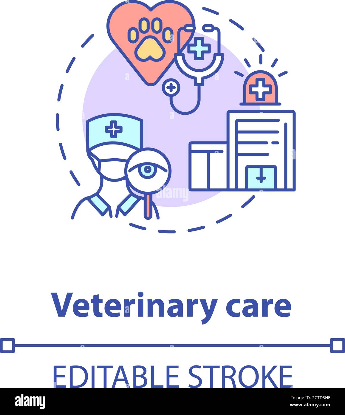 Veterinary care concept icon Stock Vector Image & Art - Alamy