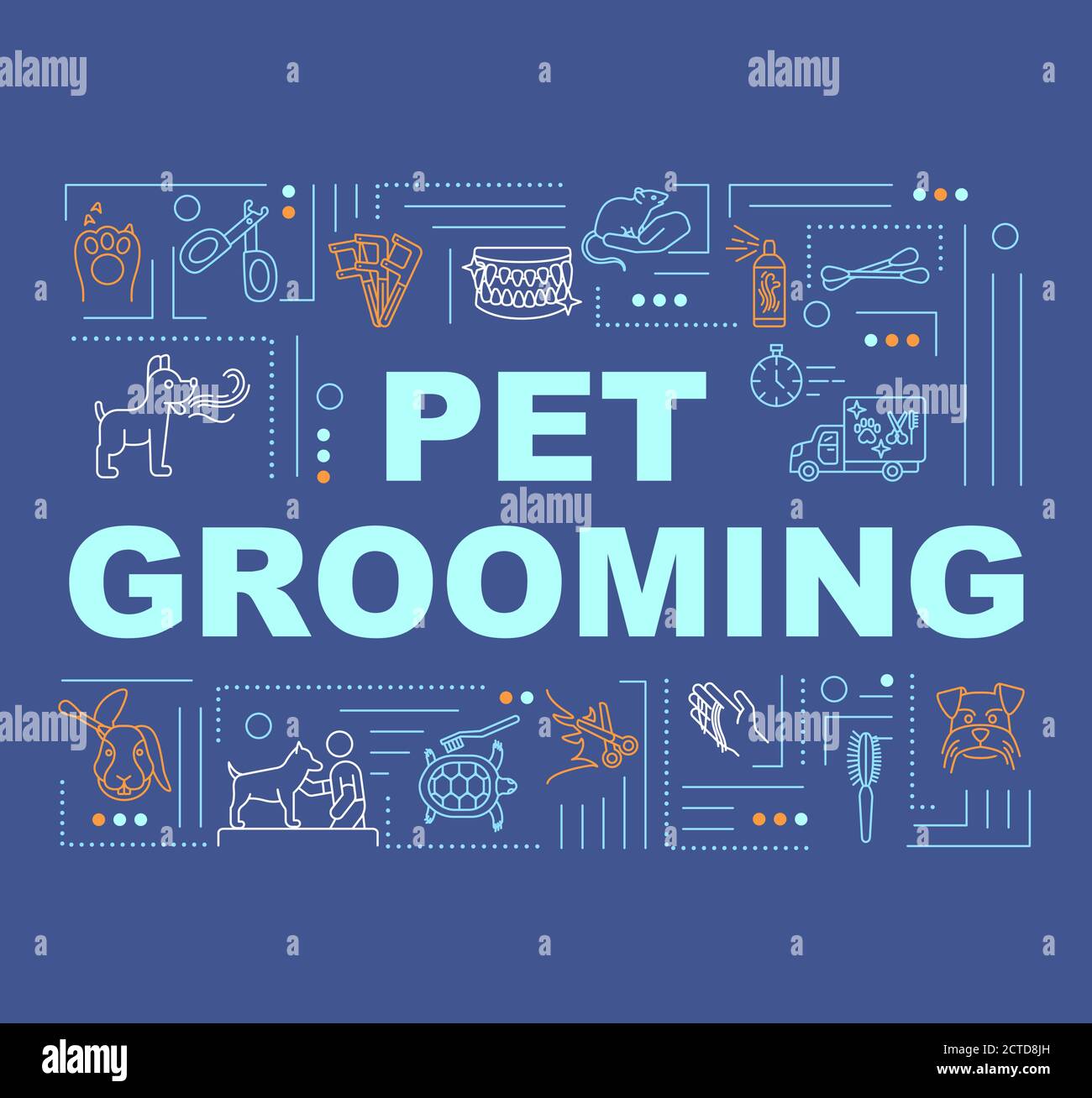 Coat grooming Stock Vector Images - Alamy