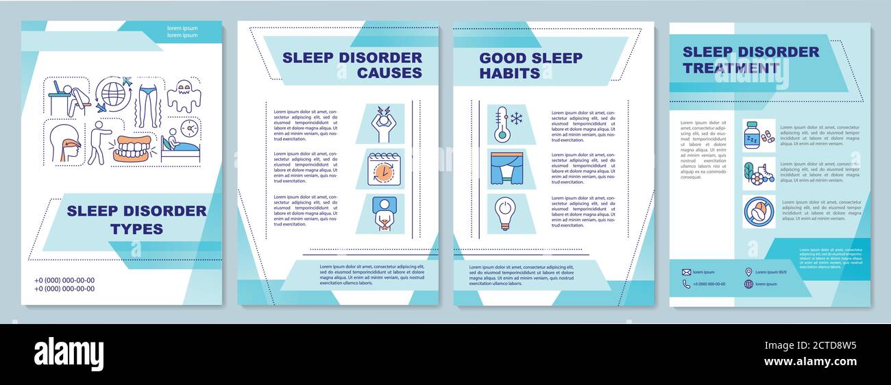 Sleep disorder types brochure template Stock Vector Image & Art - Alamy