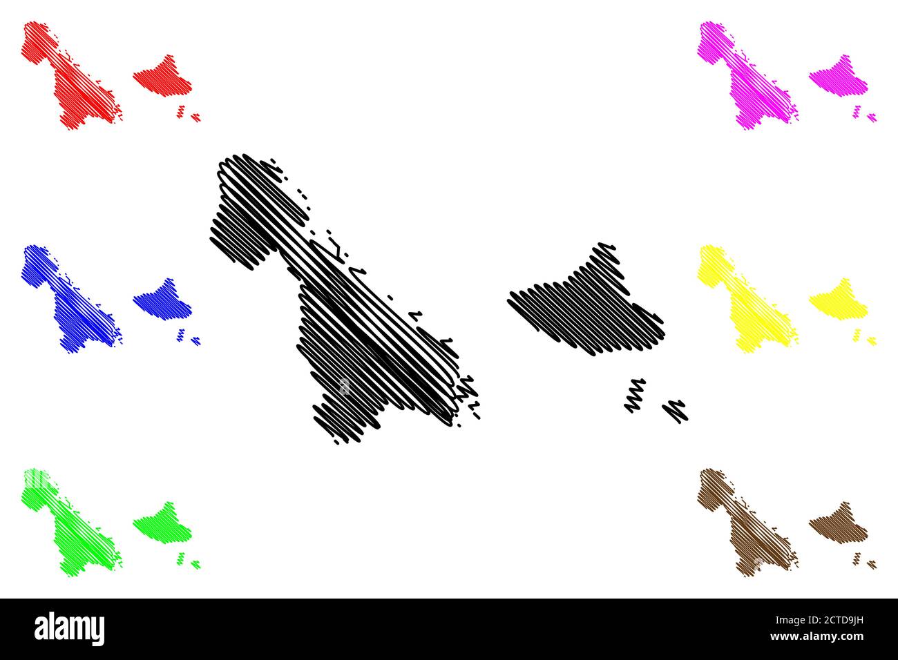 Malampa Province (Republic of Vanuatu, archipelago) map vector ...