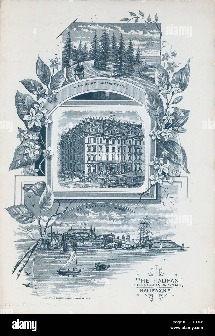 DAILY MENU held by THE HALIFAX at 'HALIFAX,N.S.' ('FOREIGN,(HOTEL ...