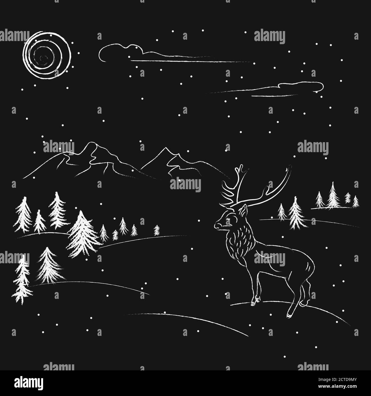 Hand drawn christmas frames hi-res stock photography and images - Alamy