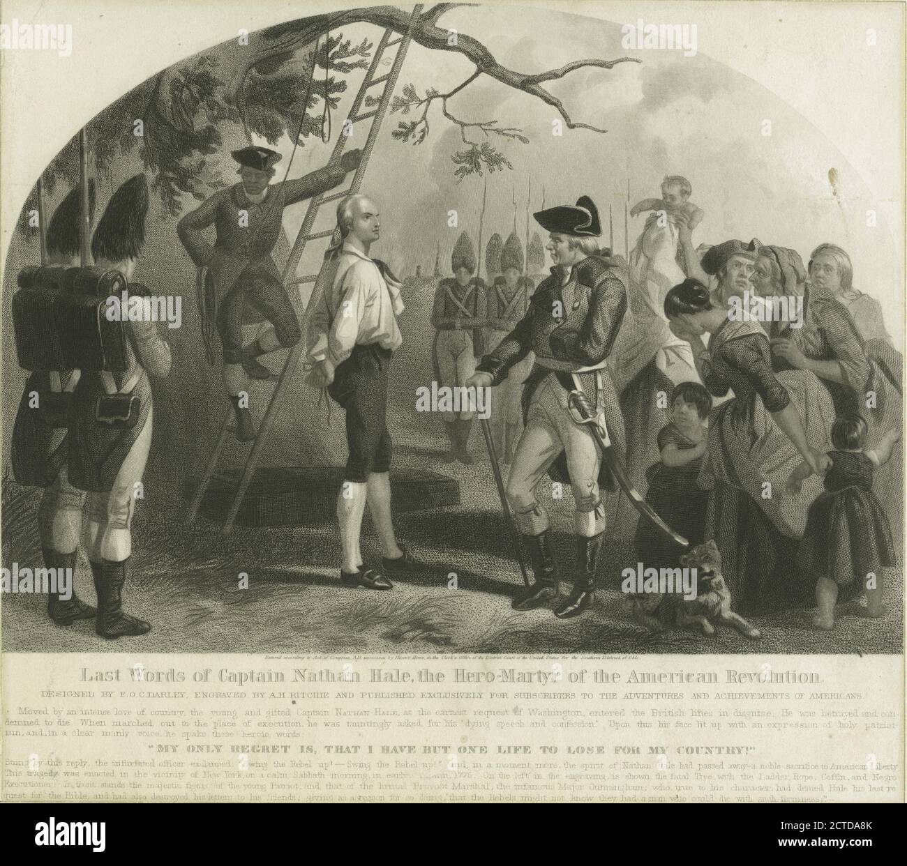 Last words of Captain Nathan Hale, the hero-martyr of the American ...