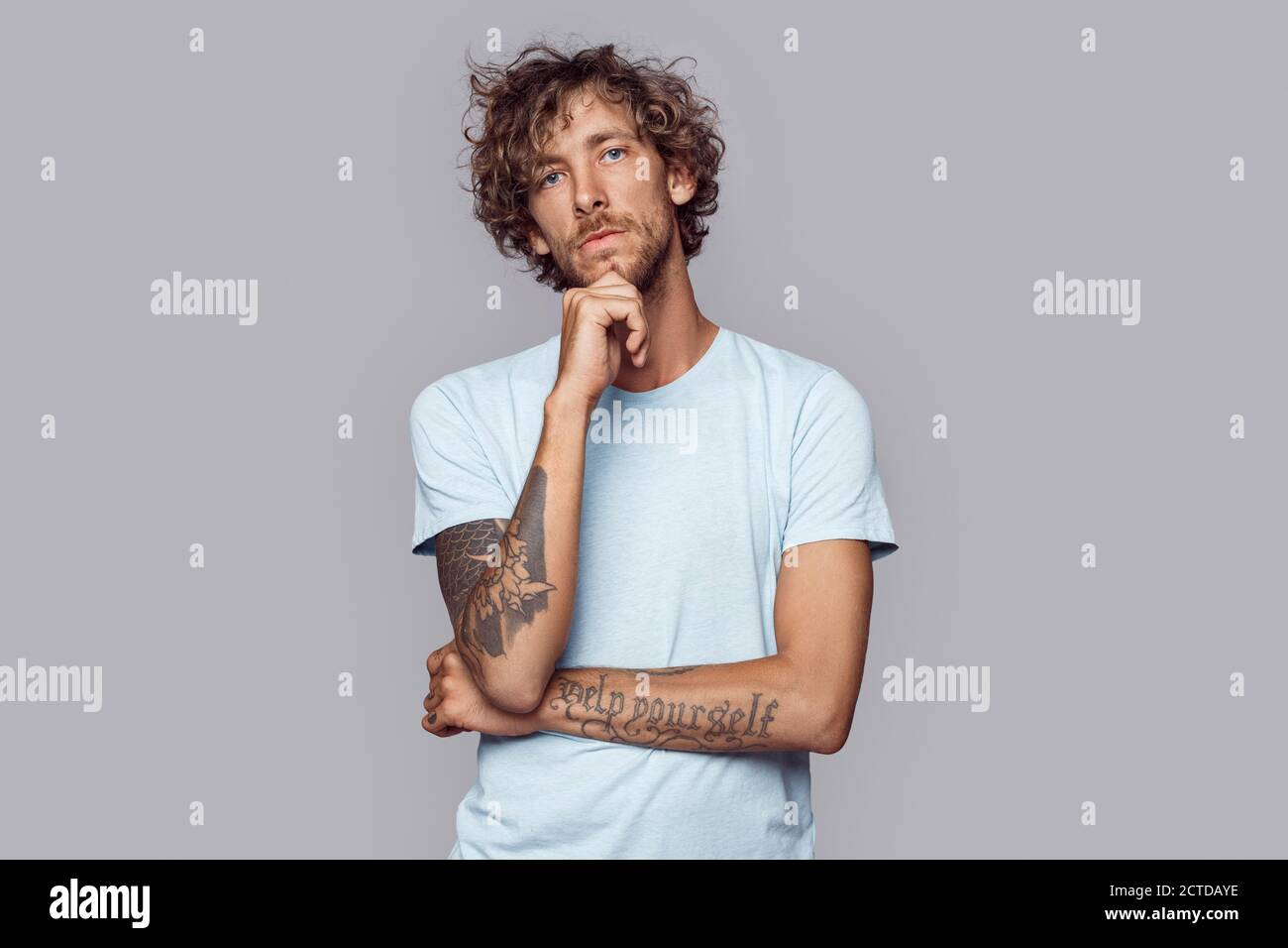 Man stubble chin hi-res stock photography and images - Alamy