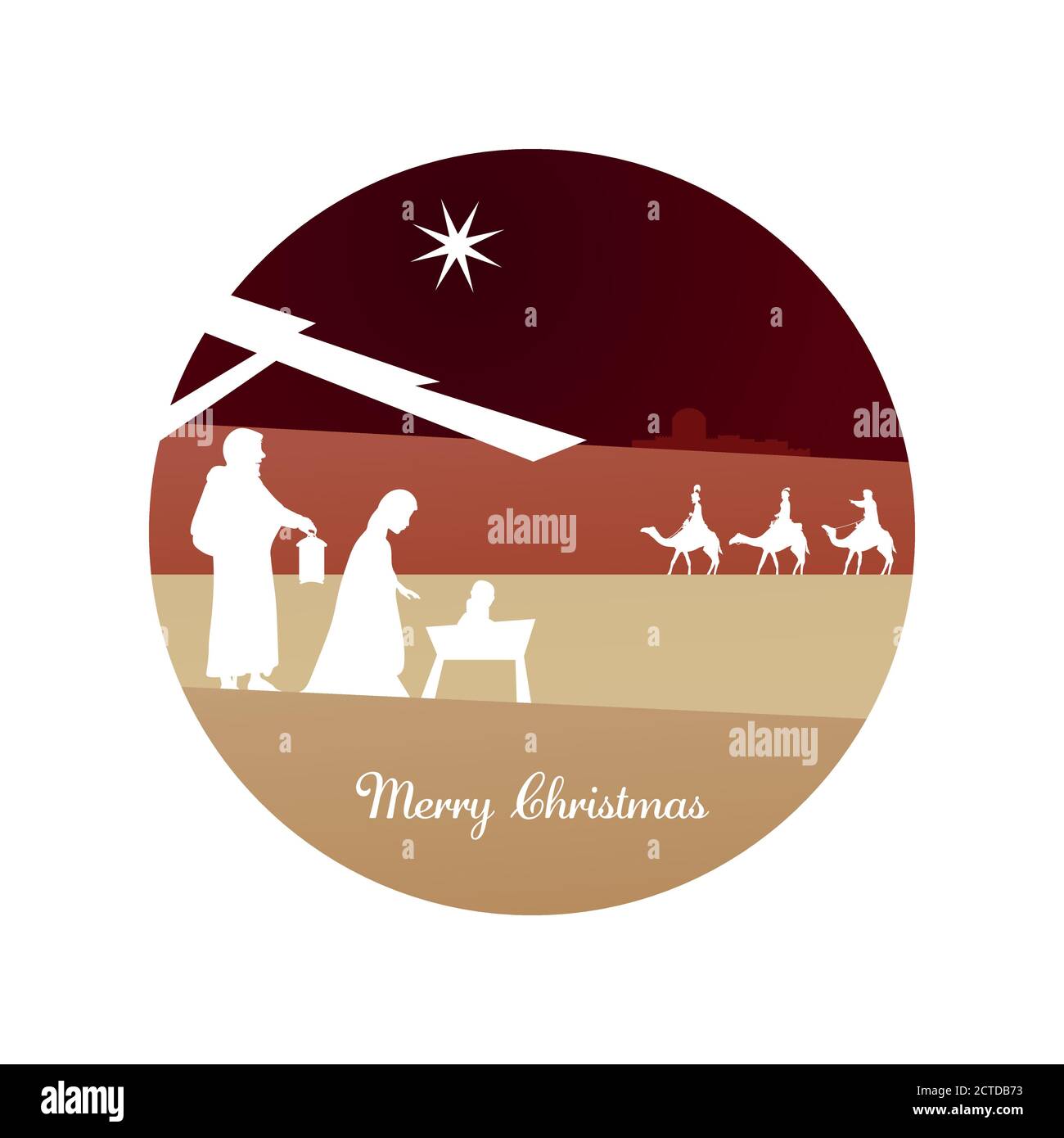 Christmas time nativity scene with mary Stock Vector Images - Alamy