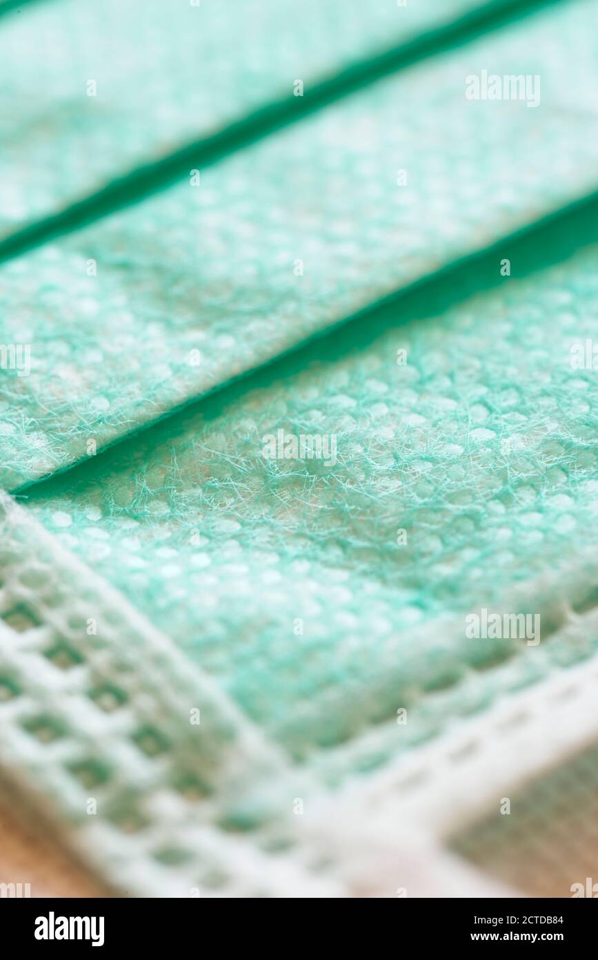 Macro detail of Surgical medical face mask as individual protection ...