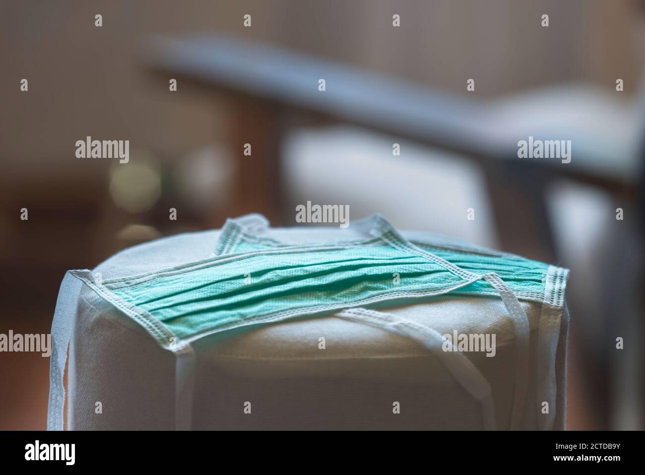 Surgical medical face mask as individual protection device Stock Photo ...