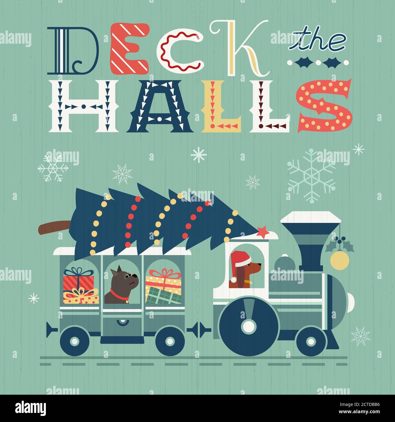 Fancy winter Holiday hand drawn vector poster Stock Vector Image & Art ...