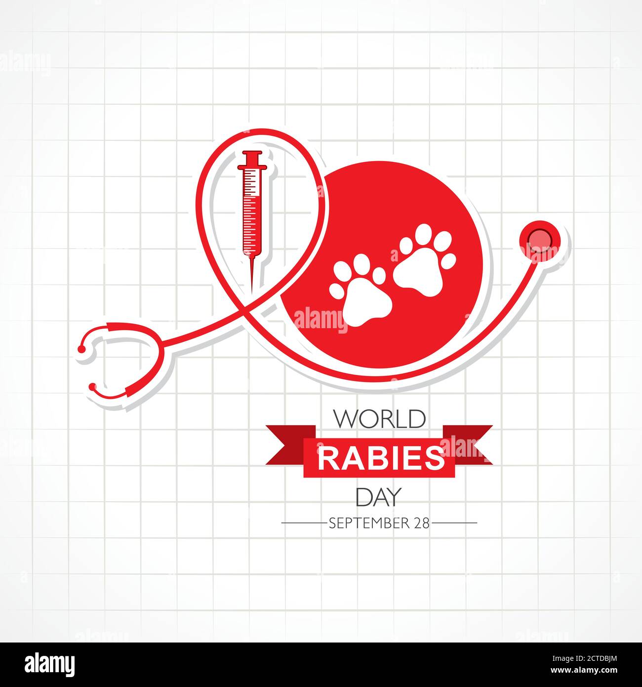 Vector Illustration of World Rabies Day concept observed on September ...