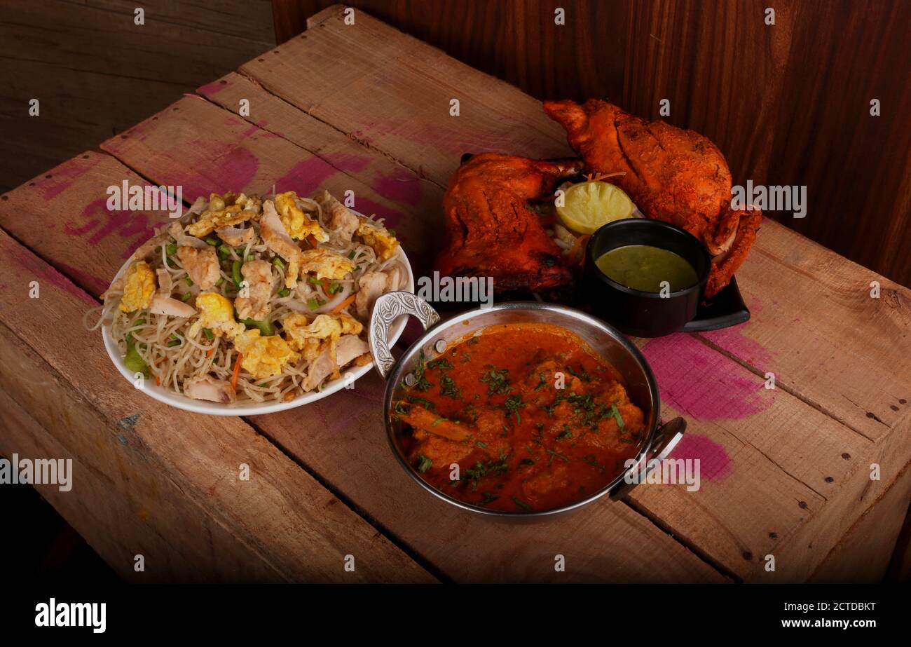 Indian restaurant best testy food chicken Stock Photo - Alamy