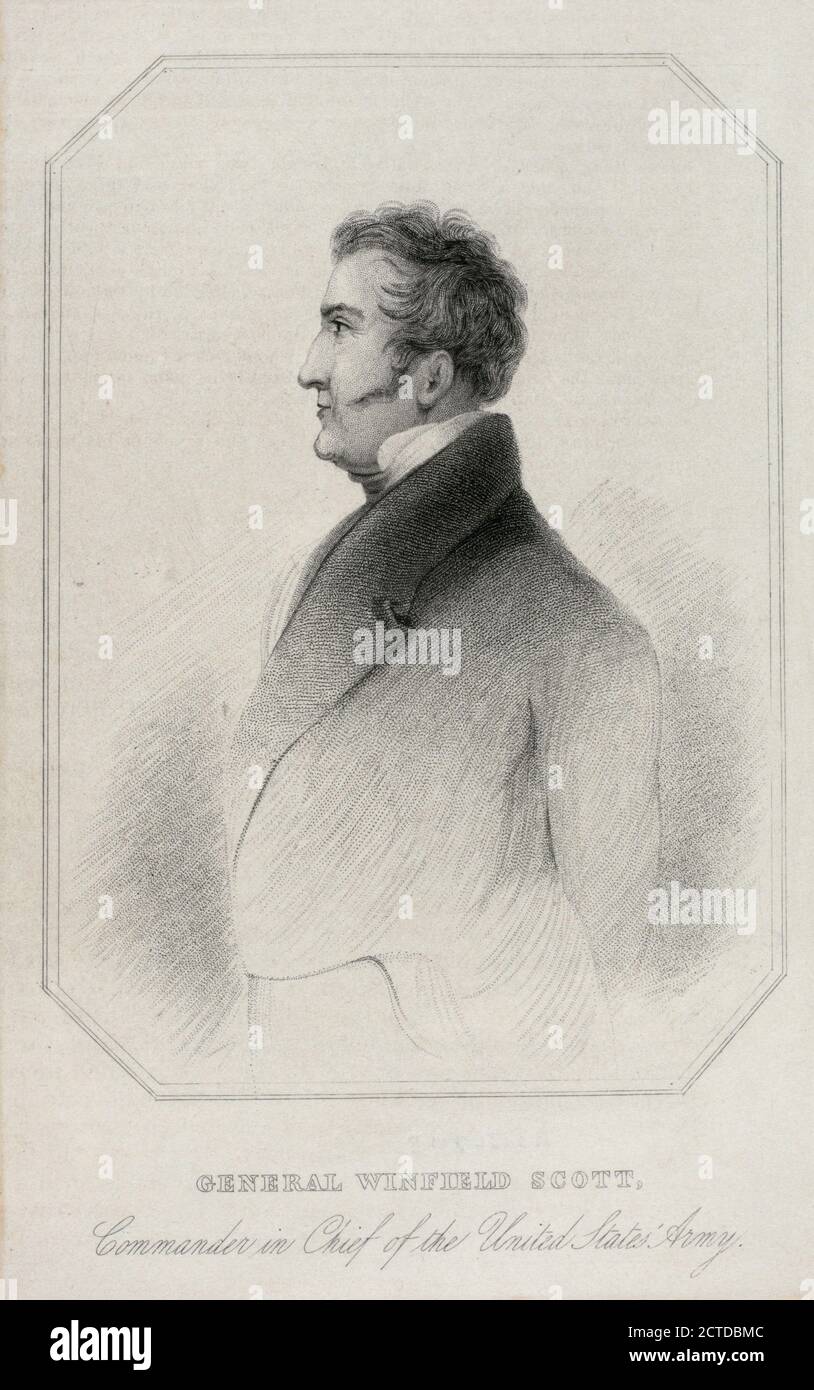 General Winfield Scott, Commander in Chief of the United States Army ...