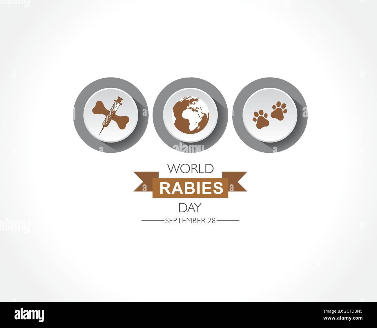 Vector Illustration of World Rabies Day concept observed on September ...