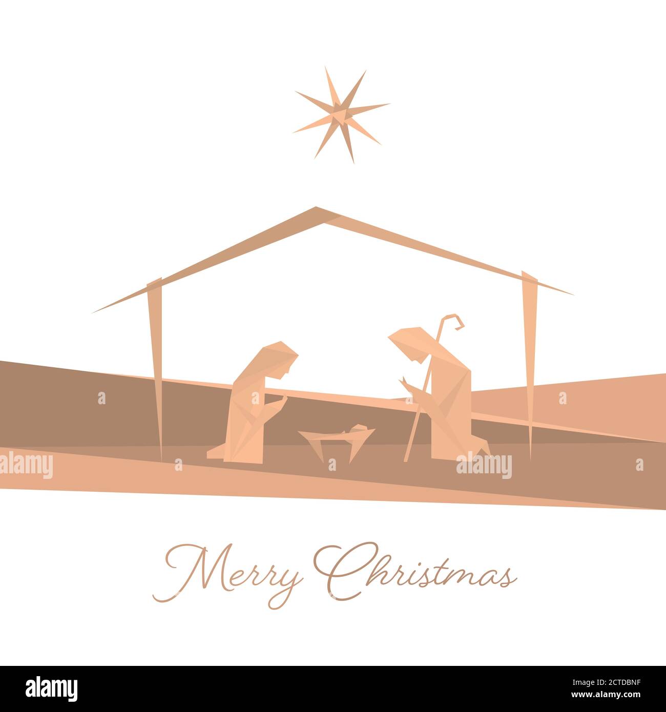 Christmas time nativity scene with mary Stock Vector Images - Alamy