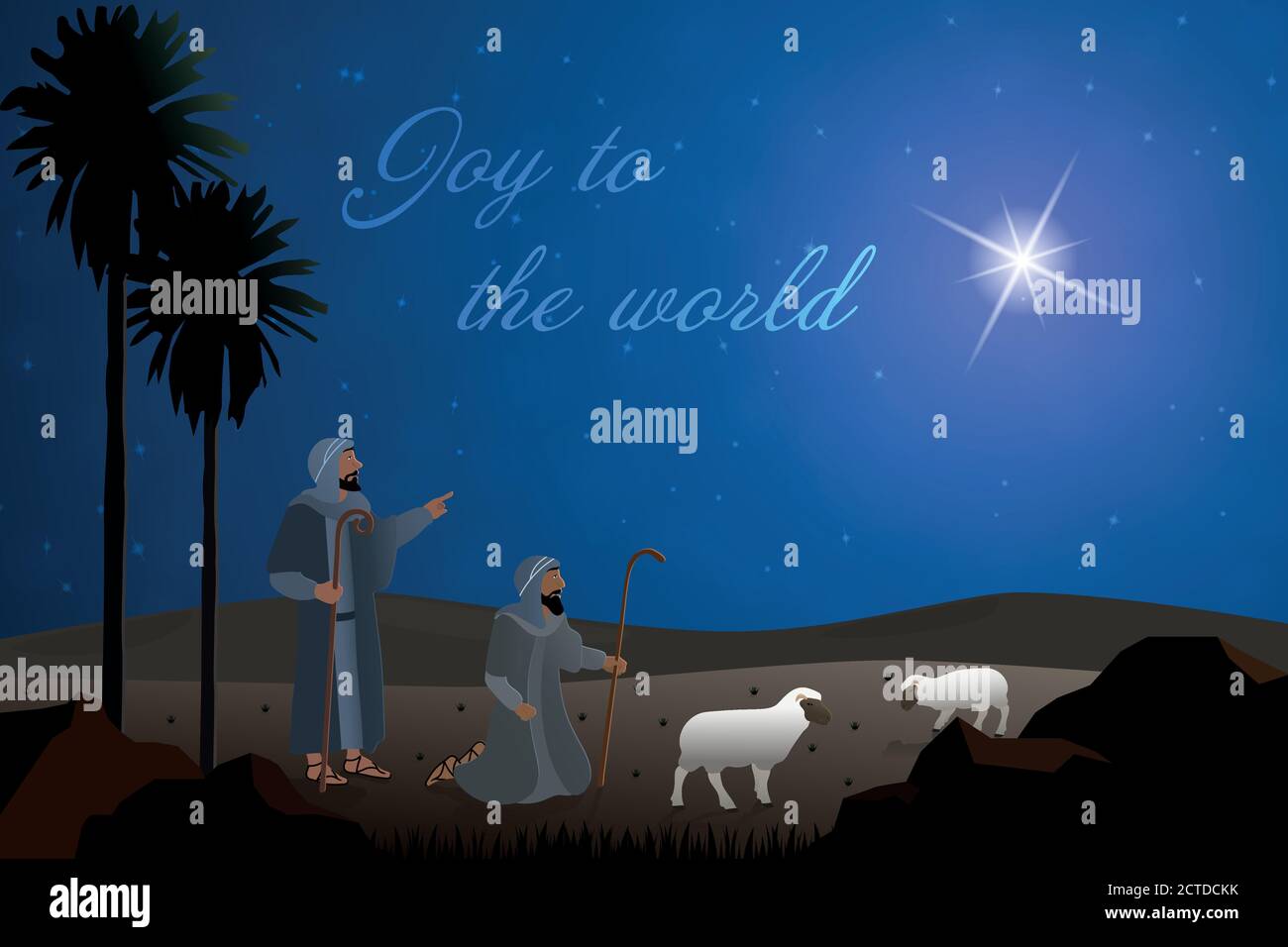 The holy family with shepherds Stock Vector Images - Alamy