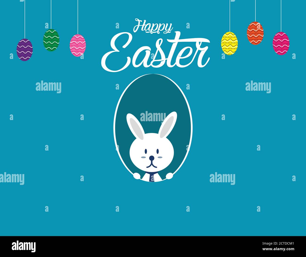 Lovely easter bunnies set. Concept easter illustration. Vector cartoon ...
