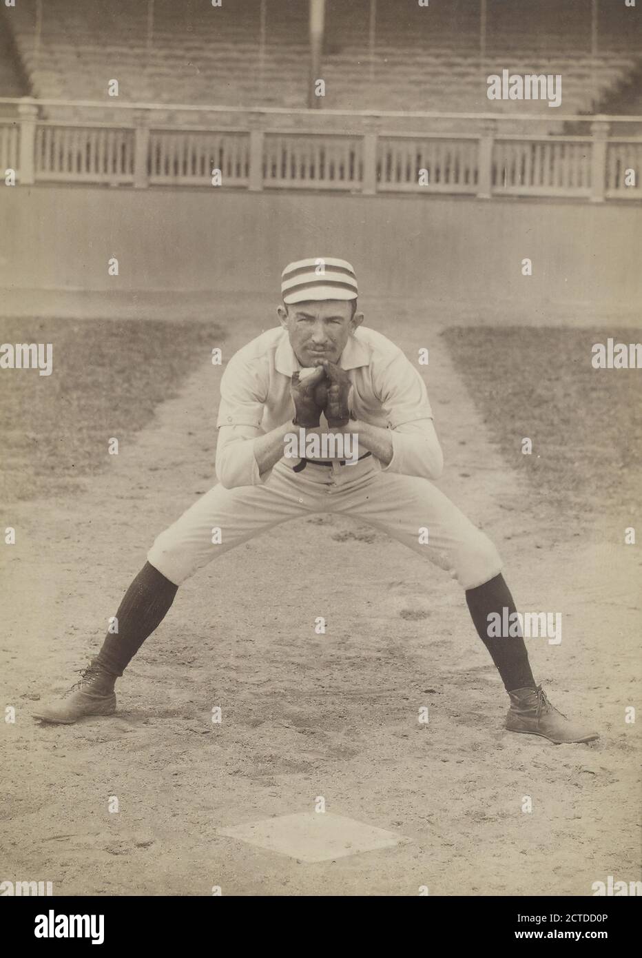 Unidentified baseball player in catching form, still image, Photographs ...