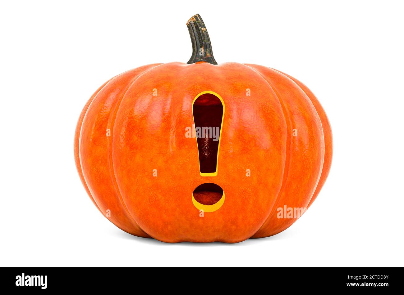 Exclamation Mark Halloween Font. Pumpkin with carved exclamation point ...