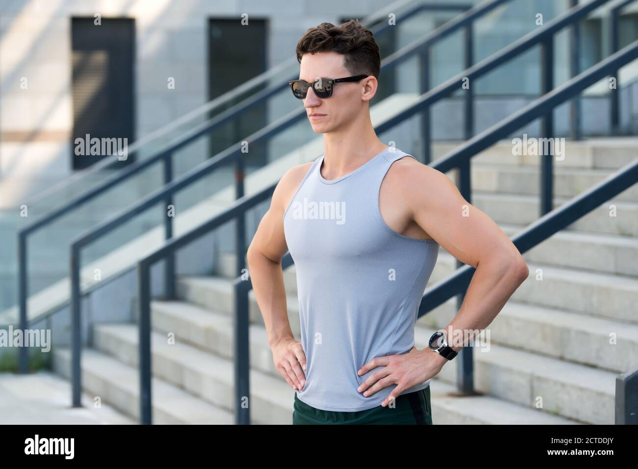 Bodybuilder man jog hi-res stock photography and images - Alamy