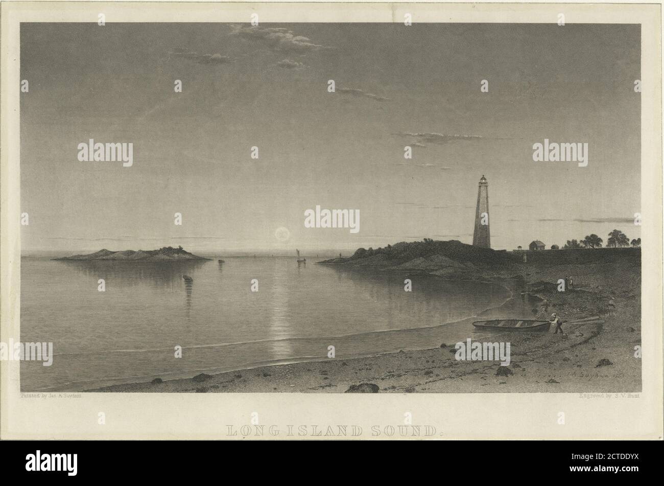 Long Island Sound., still image, Prints, 1865, Hunt, Samuel Valentine ...