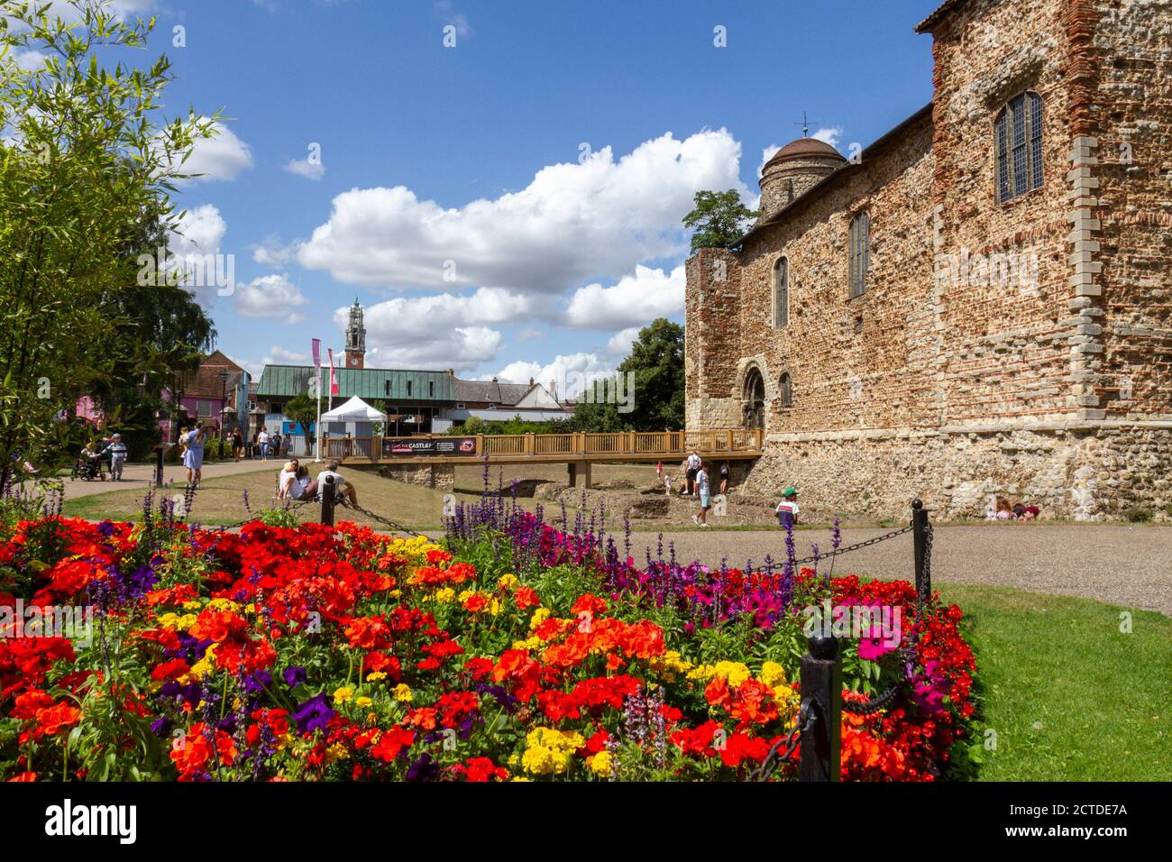 Colchester Castle, a Norman castle in Colchester, Essex, UK Stock Photo ...