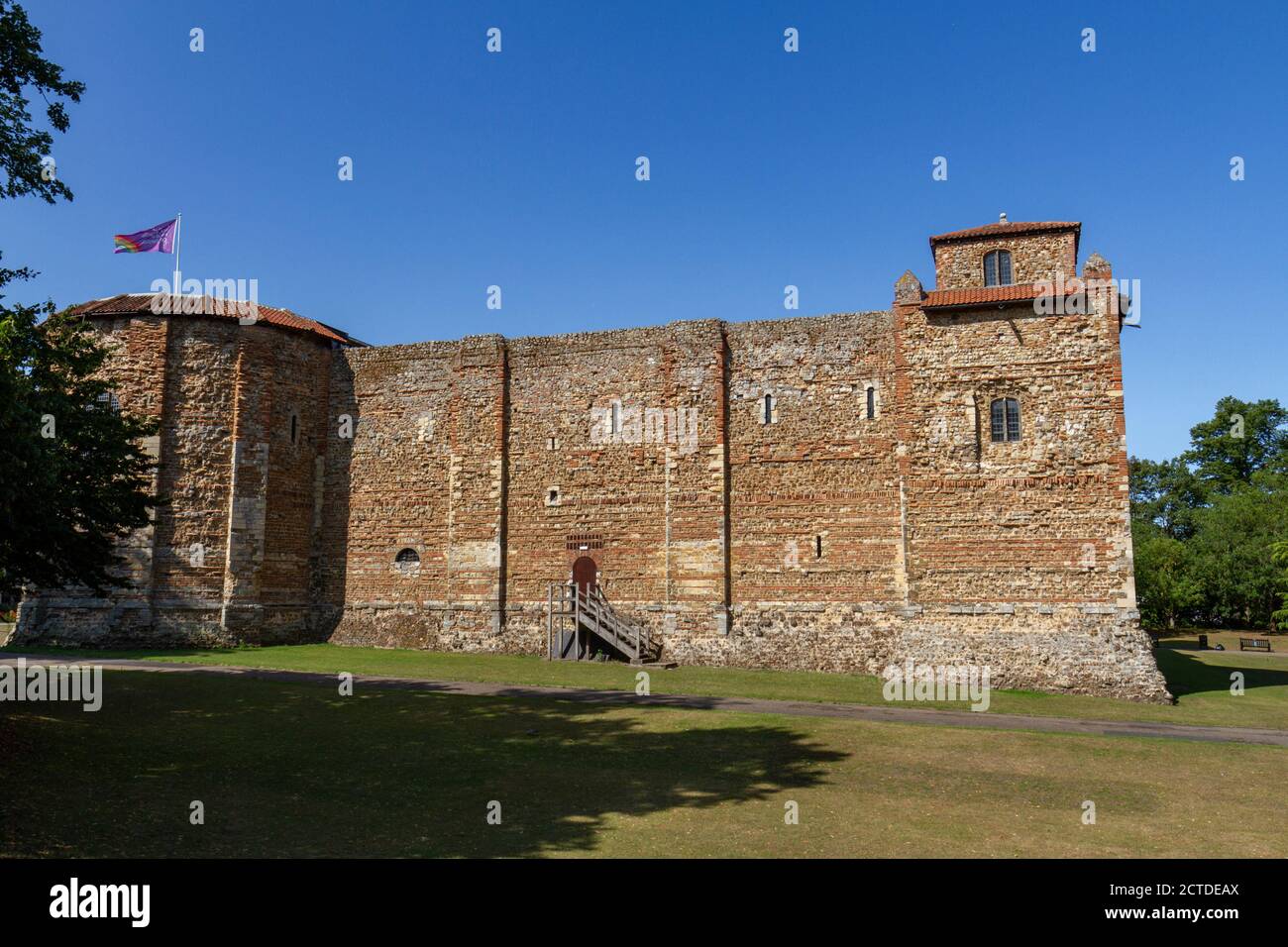 The East Wall to Colchester Castle, a Norman castle in Colchester ...