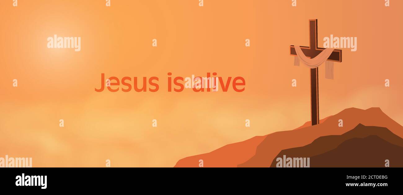 God is alive Stock Vector Images - Alamy
