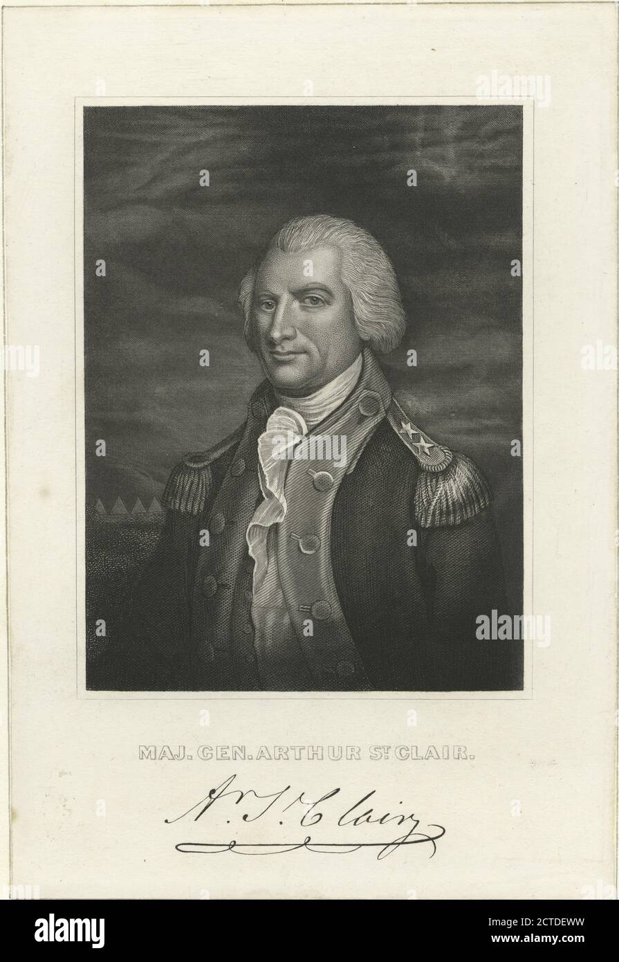 Maj. Gen. Arthur St. Clair, still image, 1775 - 1890 Stock Photo - Alamy