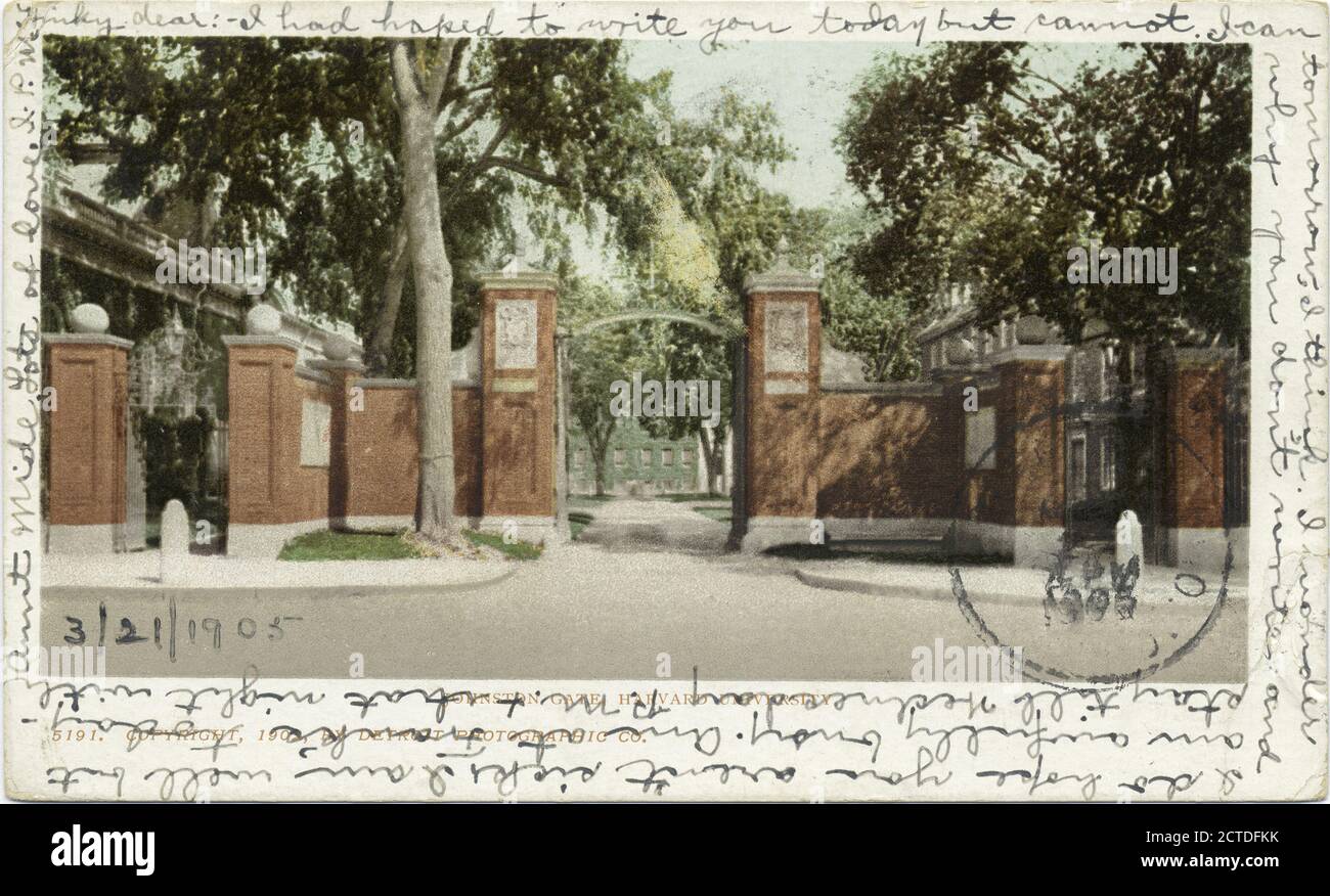 Harvard university gate hi-res stock photography and images - Alamy
