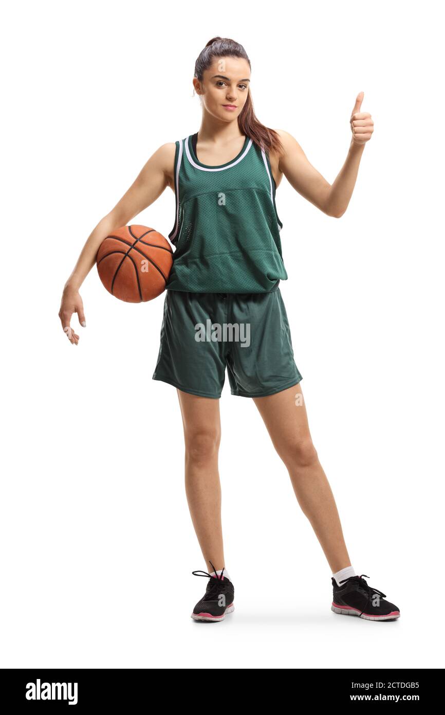 Female Basketball Player Looking Up