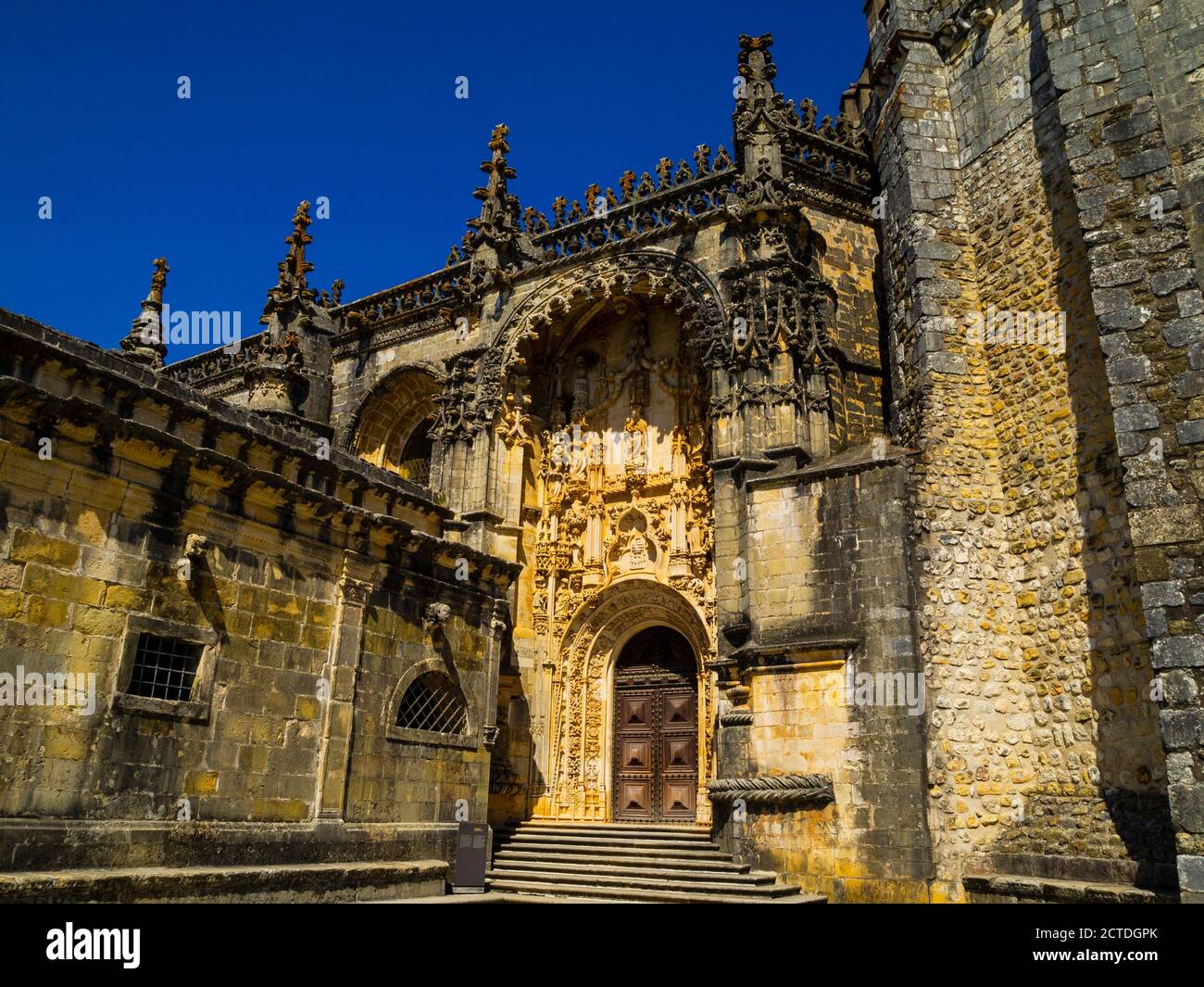 The entrance of the Convent church in Manueline style., Convent of ...
