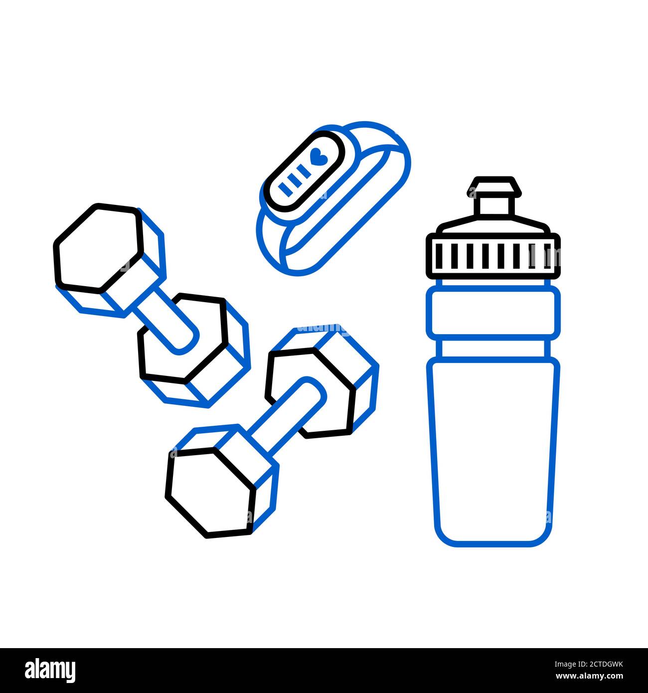 Reusable bottle water line Stock Vector Images - Alamy