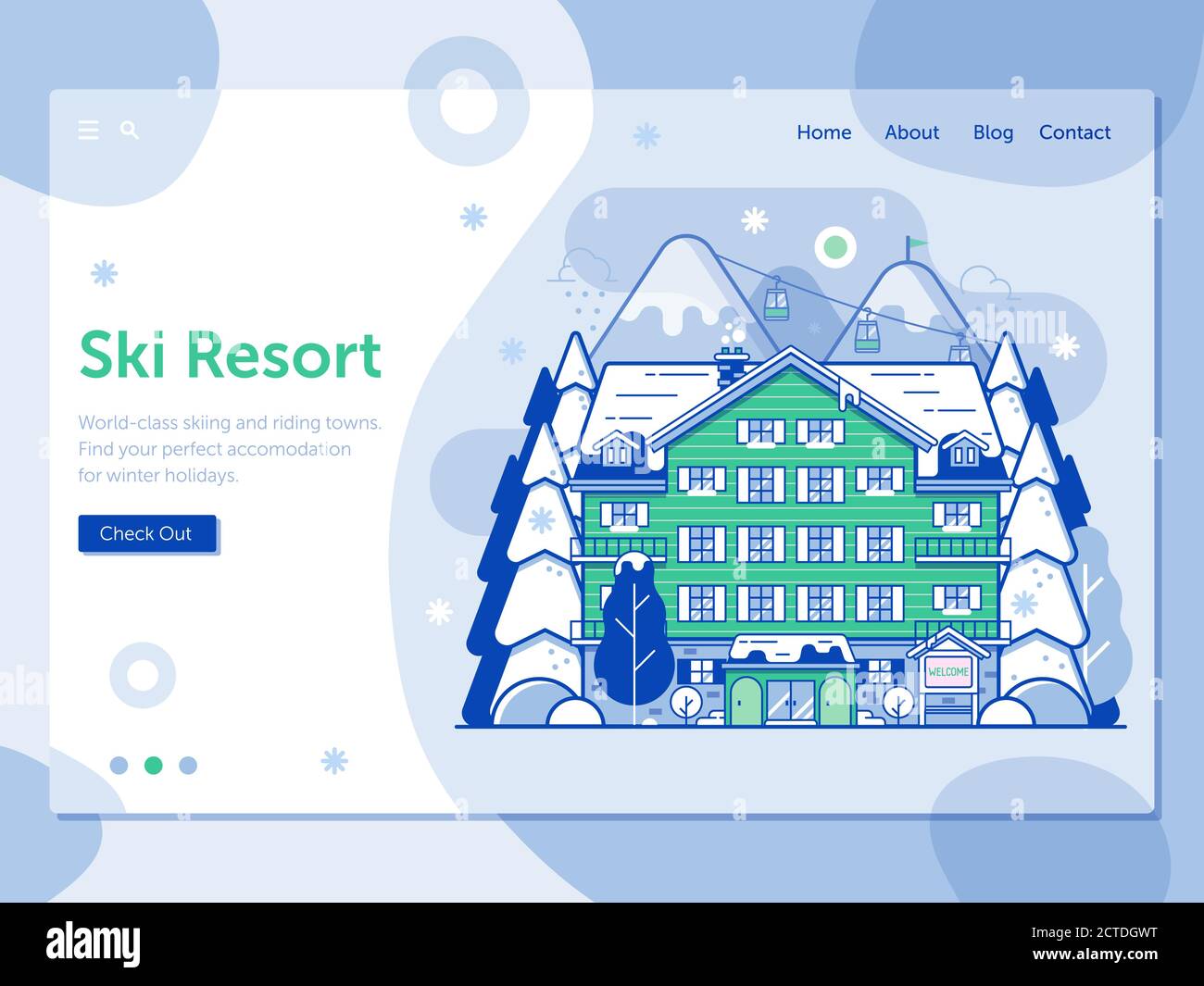 Resort in nature Stock Vector Images - Alamy