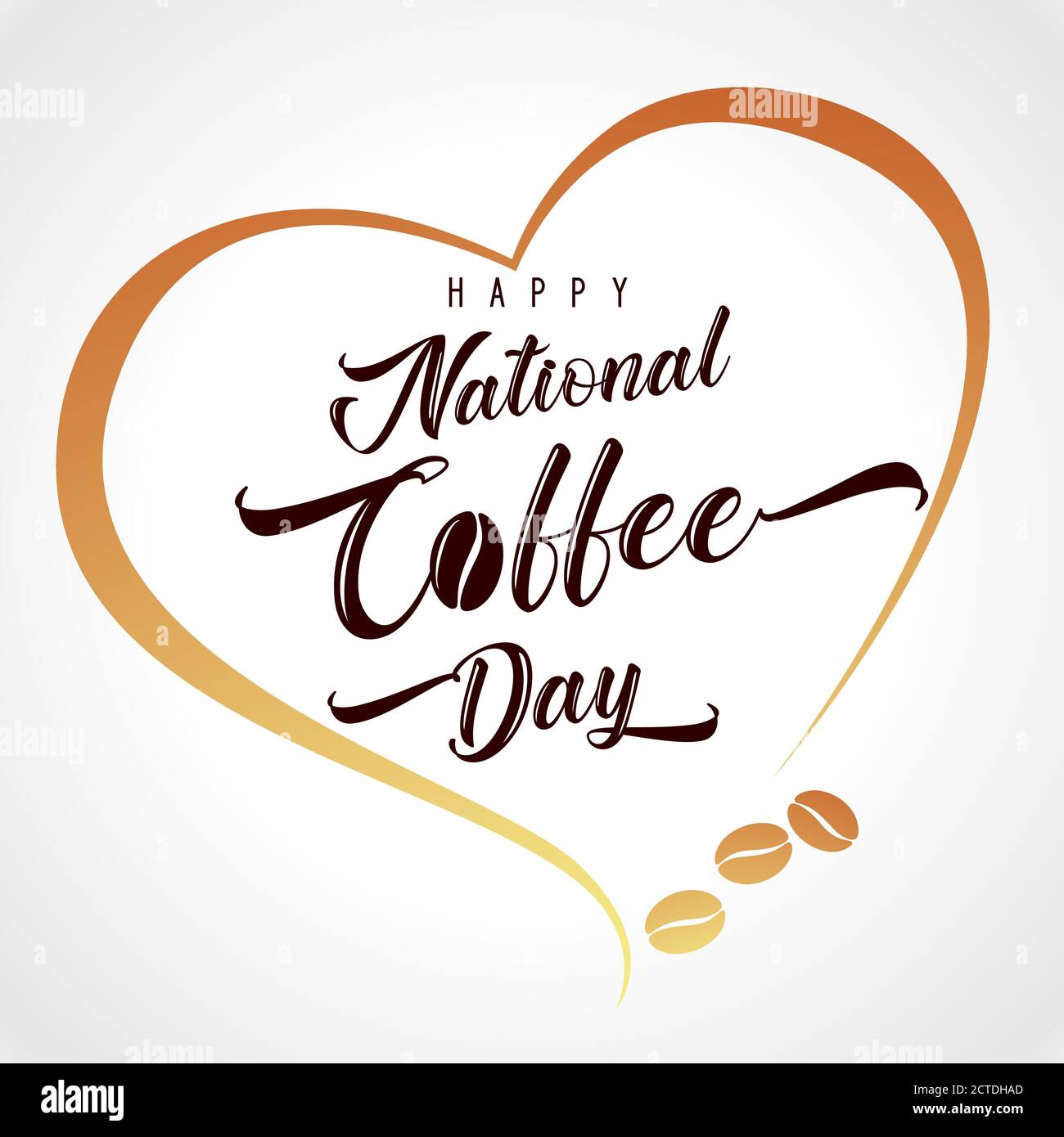 Vector illustration of Happy International or National Coffee Day with ...