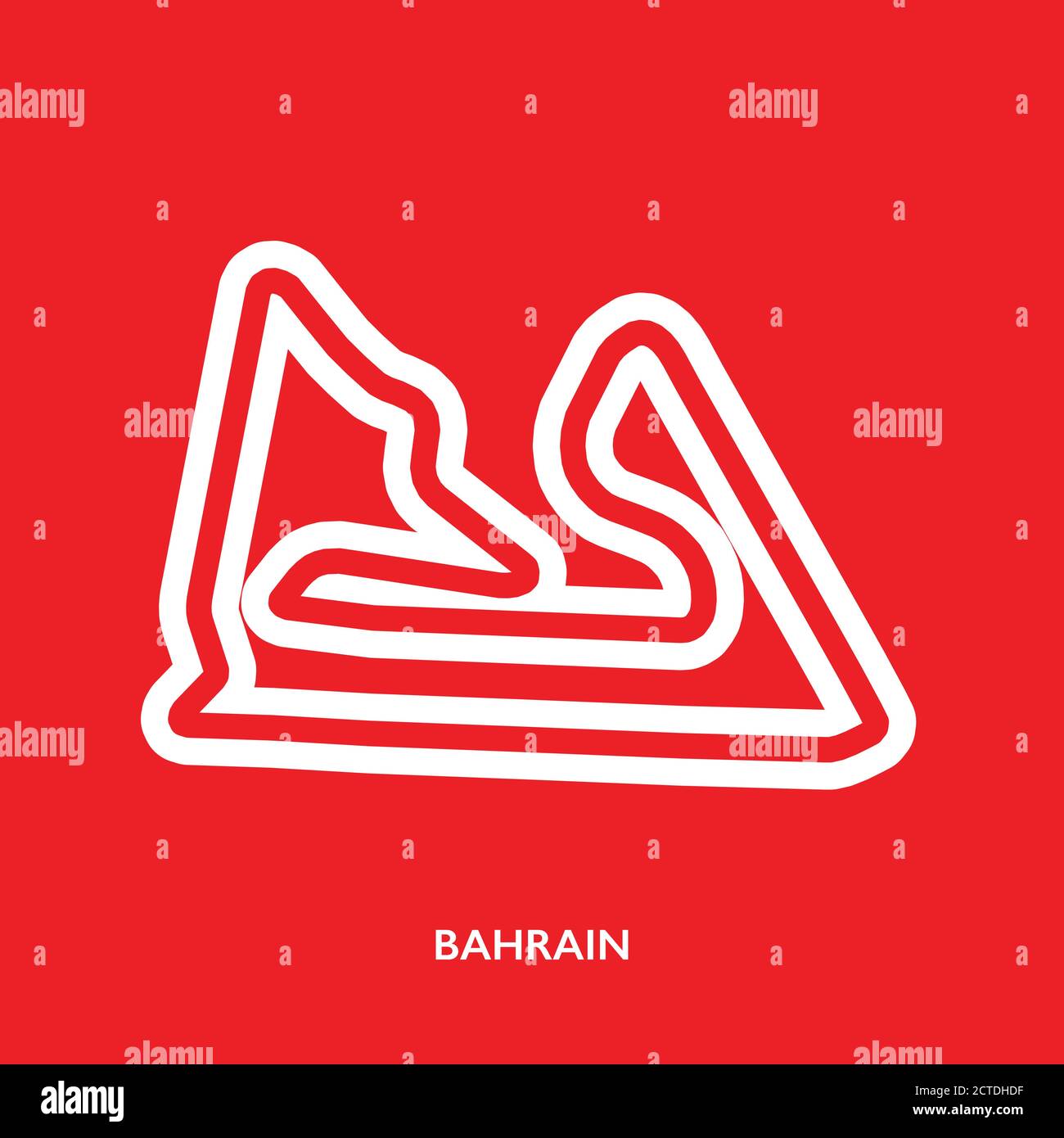 Bahrain international circuit. Motorsport race track vector map Stock ...