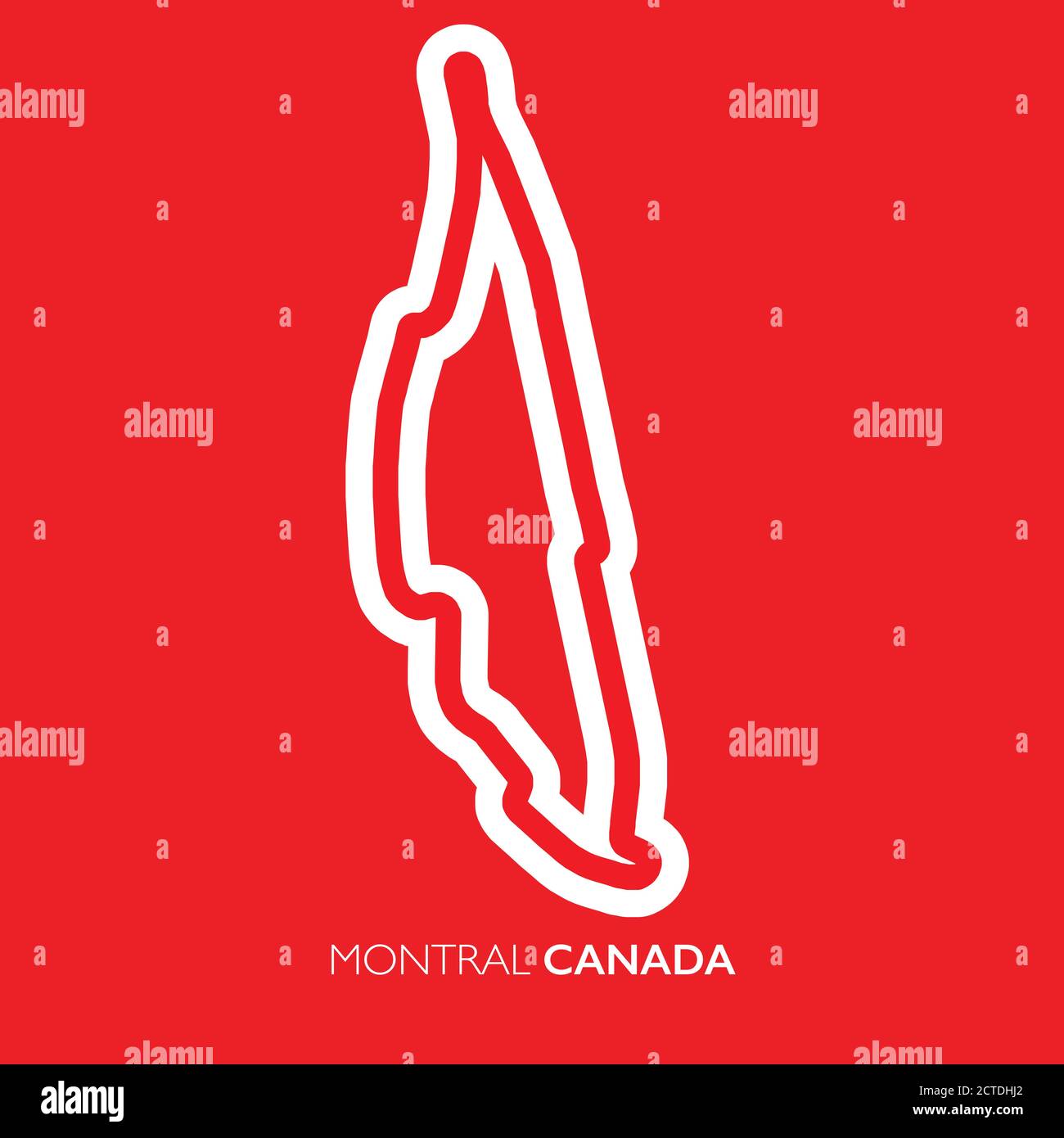 Montreal circuit, Canada. Motorsport race track vector map Stock Vector ...