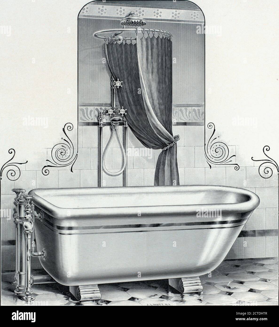 Imperial' porcelain roll-rim bath. Plate 902-G., text, Illustrations ...