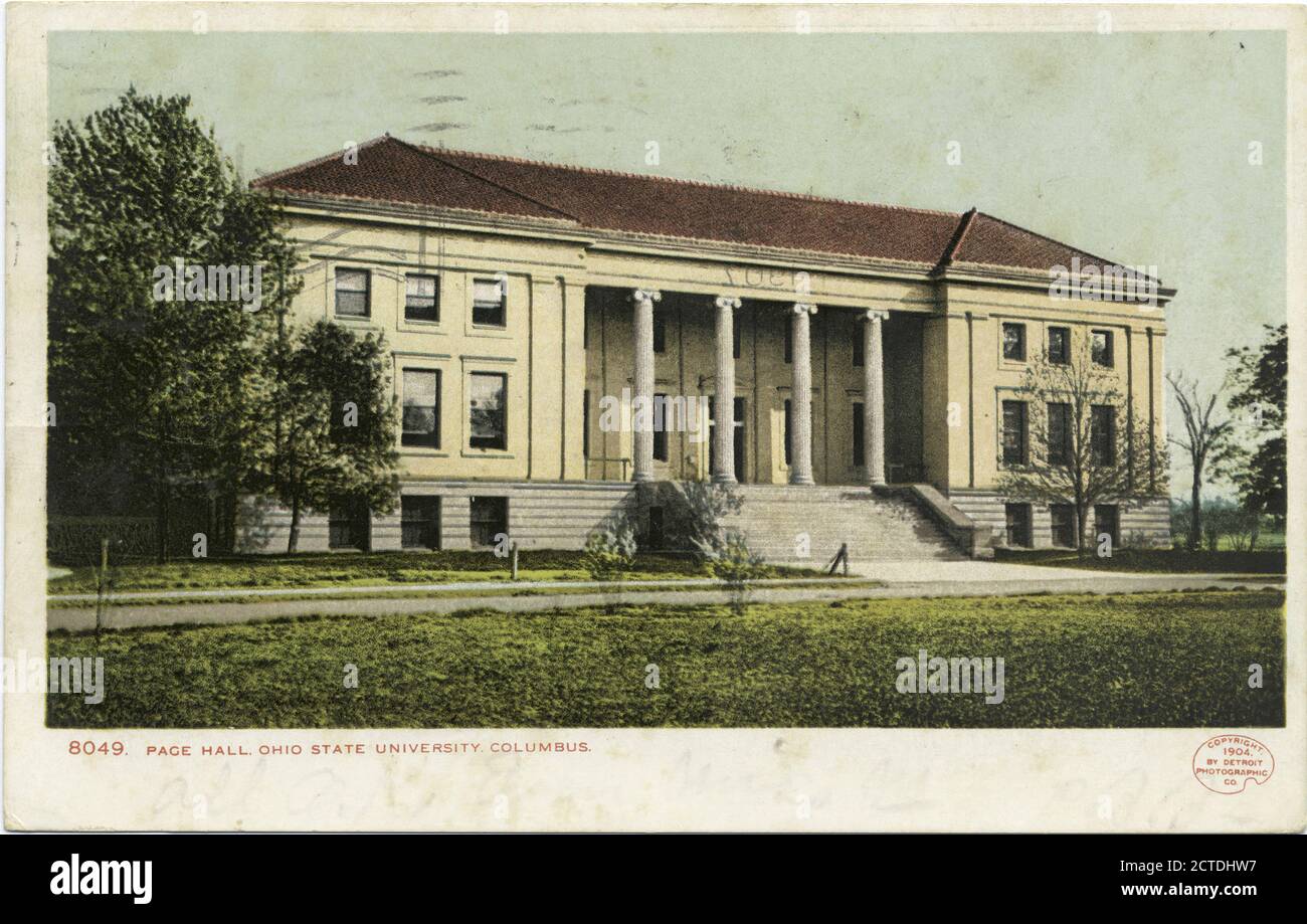 Page Hall, Ohio State Univ., Columbus, Ohio, still image, Postcards ...