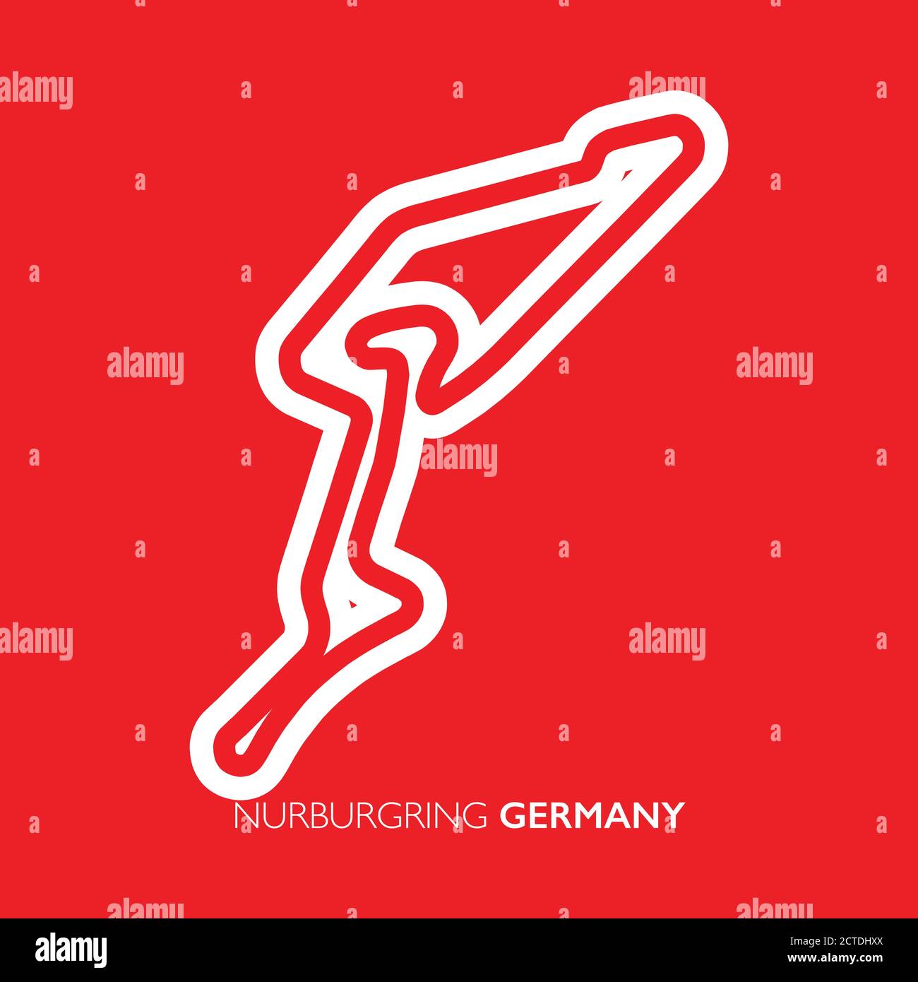 Nurburgring circuit, Germany. Motorsport race track vector map Stock ...