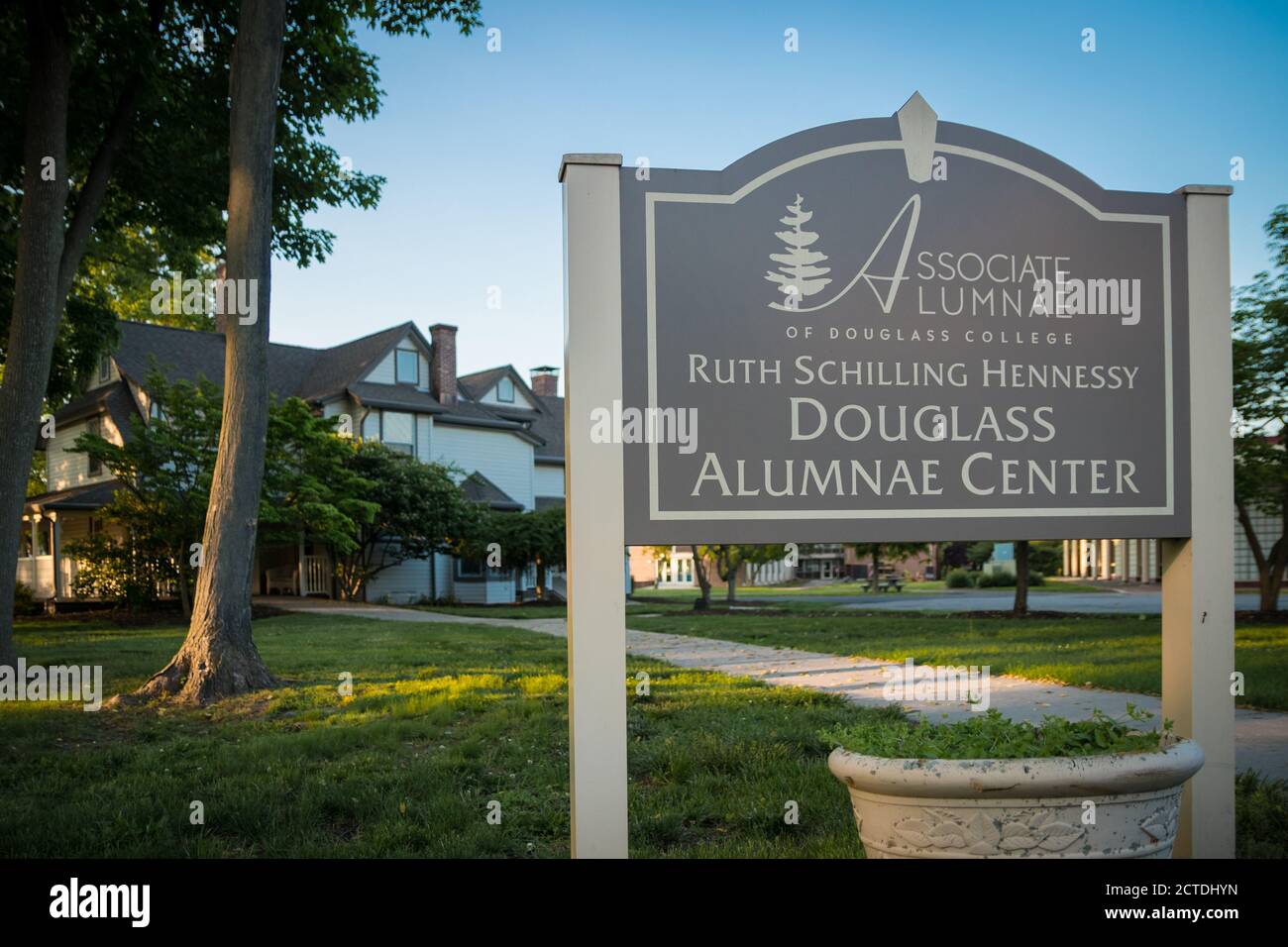 Douglass Alumnae Center at Rutgers University; sign and building in ...