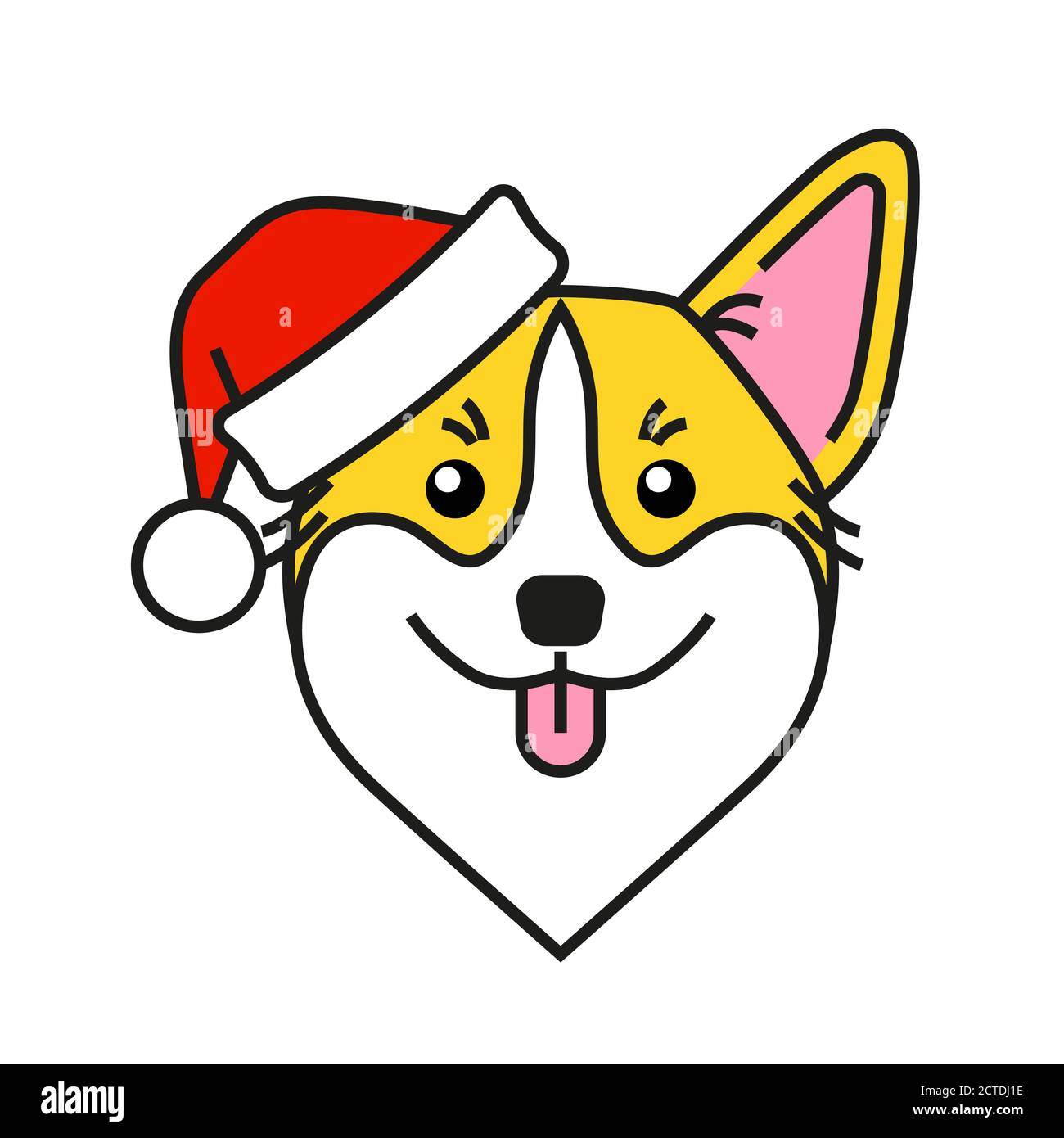 Singing santa hat character Stock Vector Images - Alamy