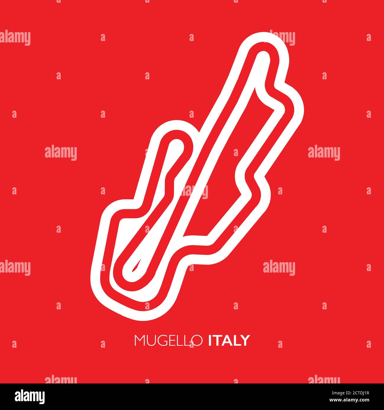 Mugello circuit, Italy. Motorsport race track vector map Stock Vector ...