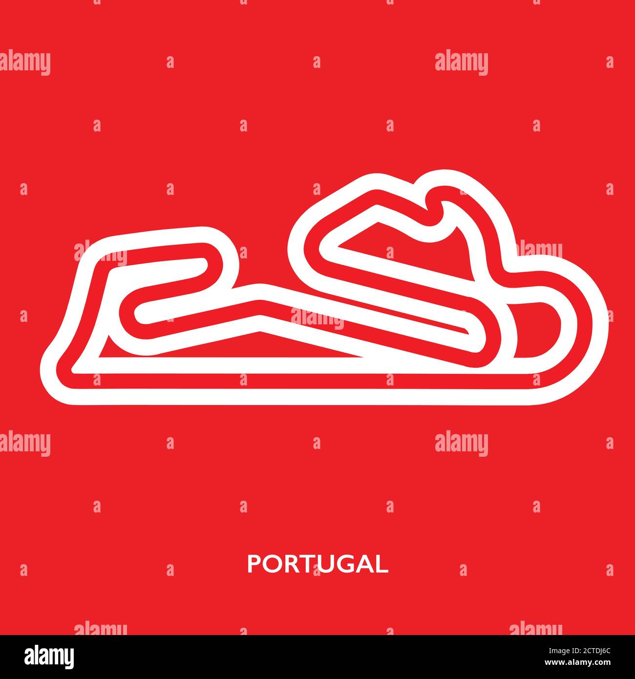 Portugal circuit. Motorsport race track vector map Stock Vector Image ...